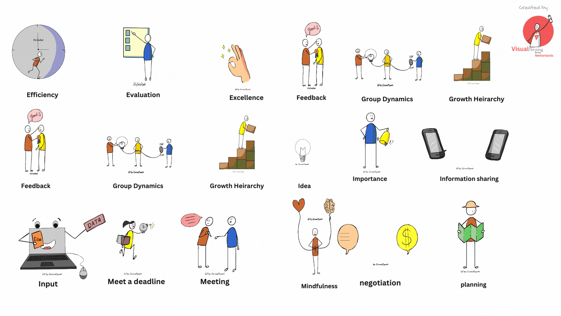 50 Animated Visual Vocabulary for Business Sketchnotes™ - Set A ...